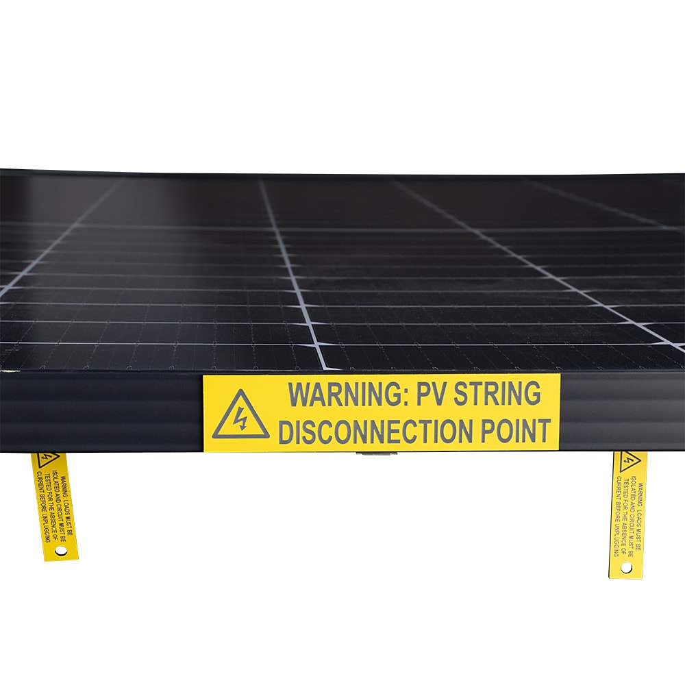 Warning Pv Disconnection Point Label Pv Connections