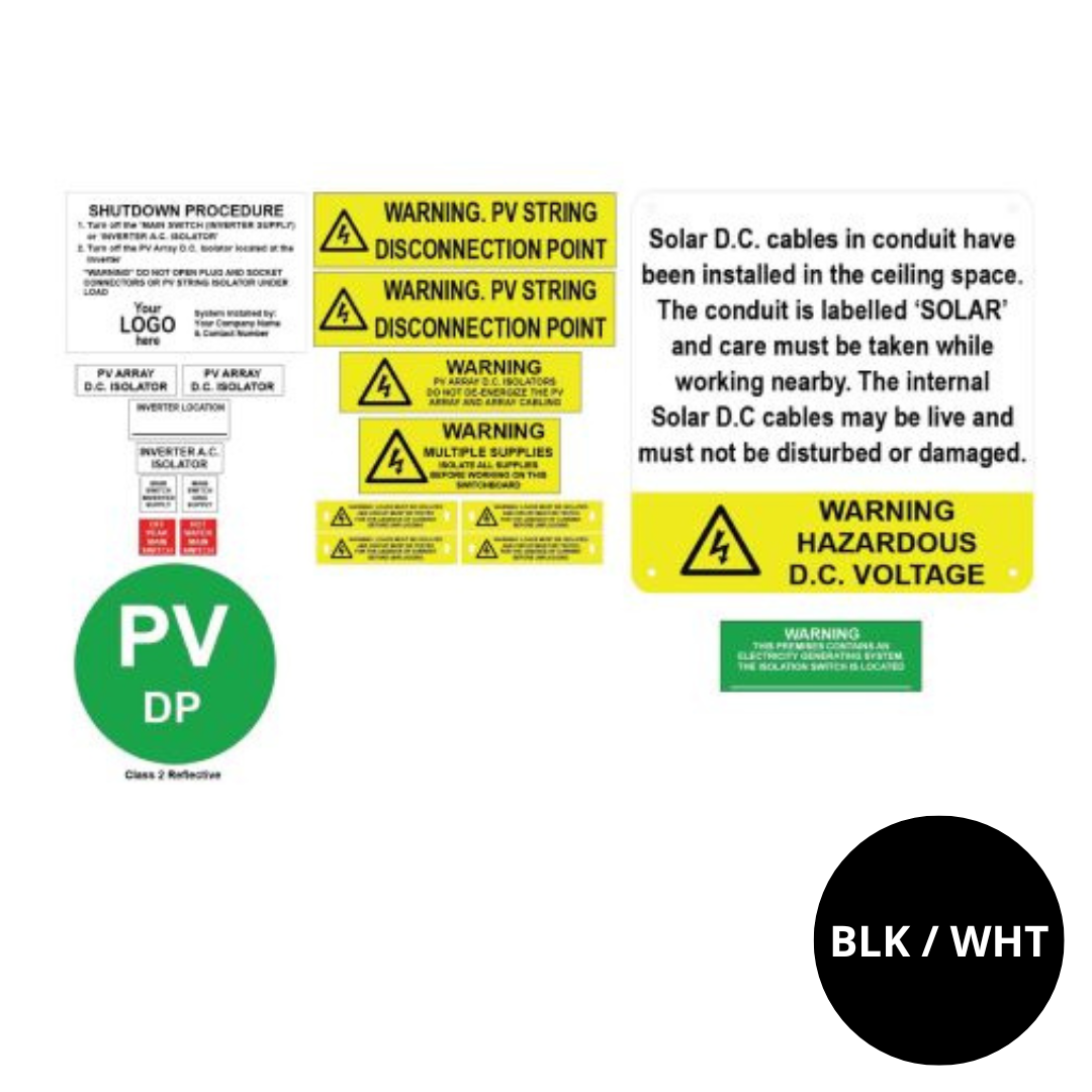 Durable Solar Label Kits | Free Delivery Over $500