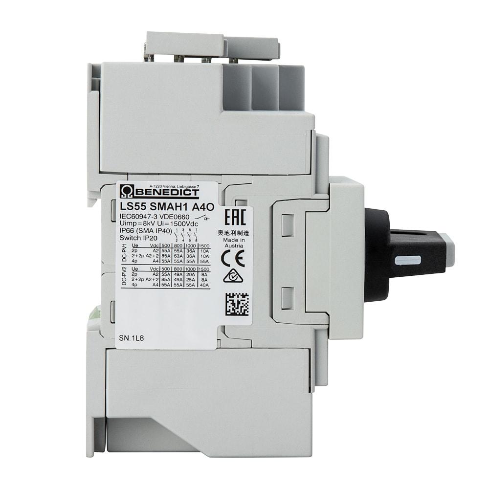Din Mount DC Isolator Switch 1500V 55A - PV Connections