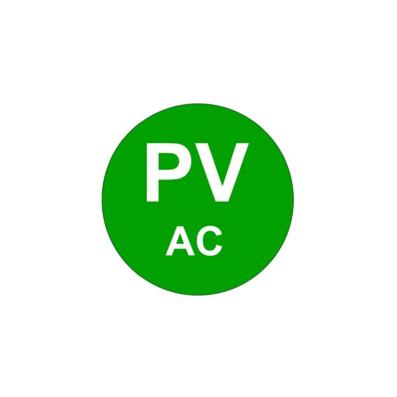 Reflective PV AC Label - PV Connections