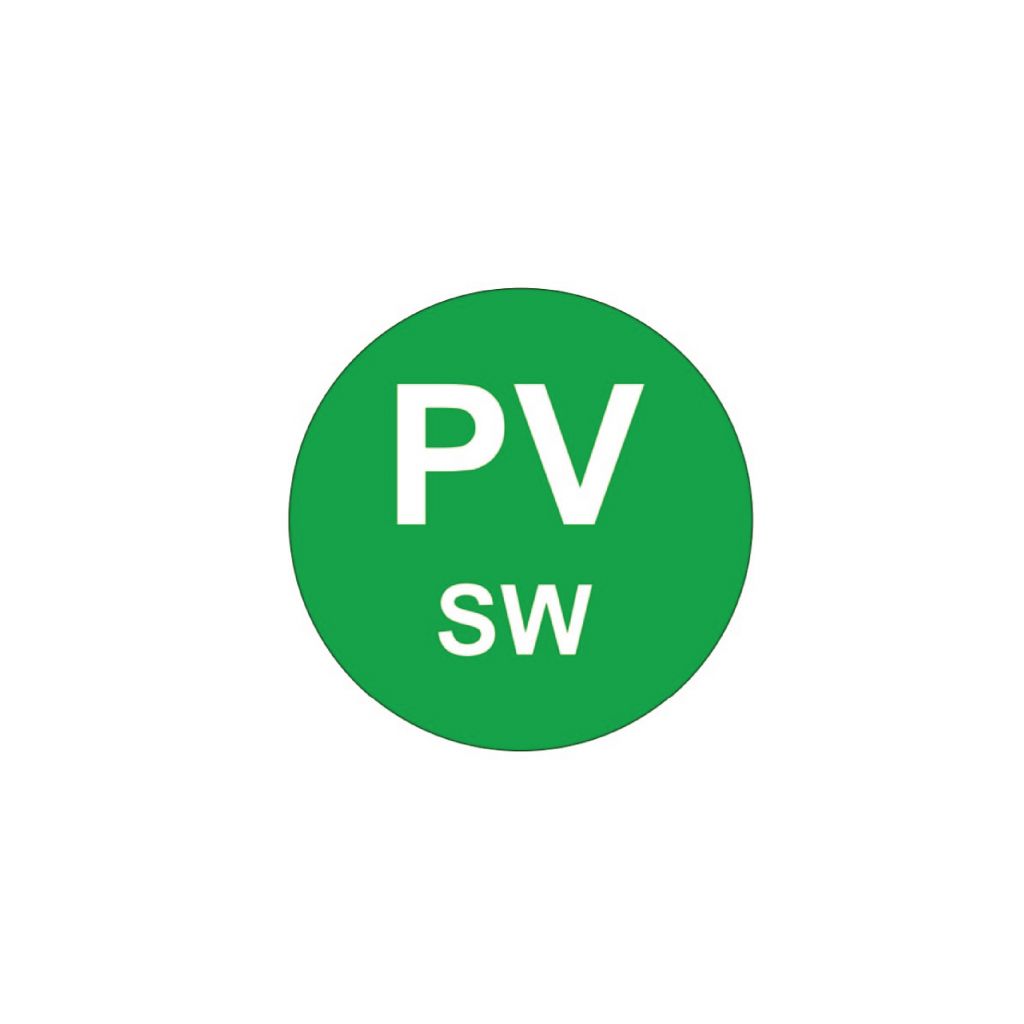 Individual Solar Labels - PV Connections