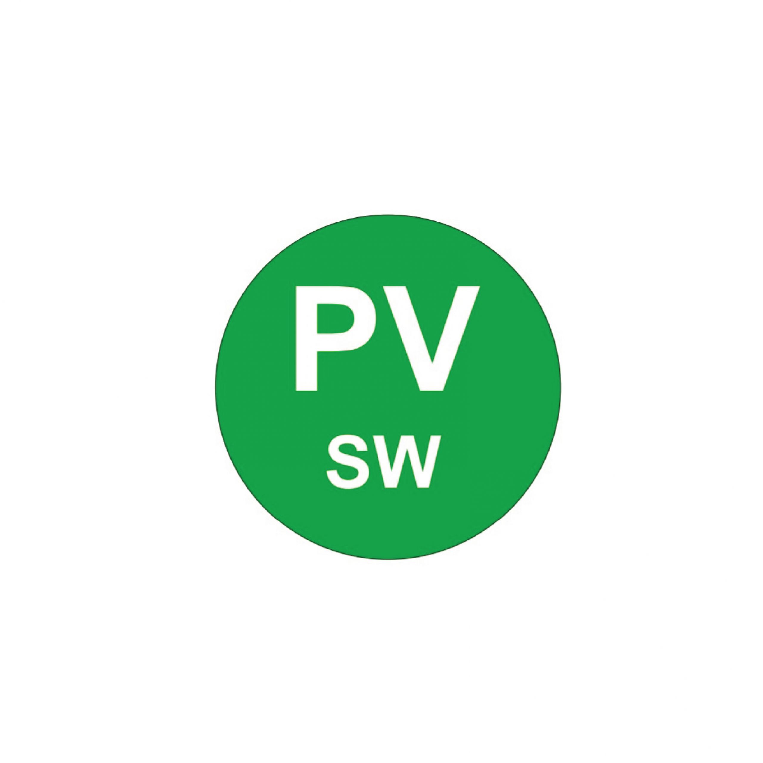 Reflective PV SW Label - PV Connections