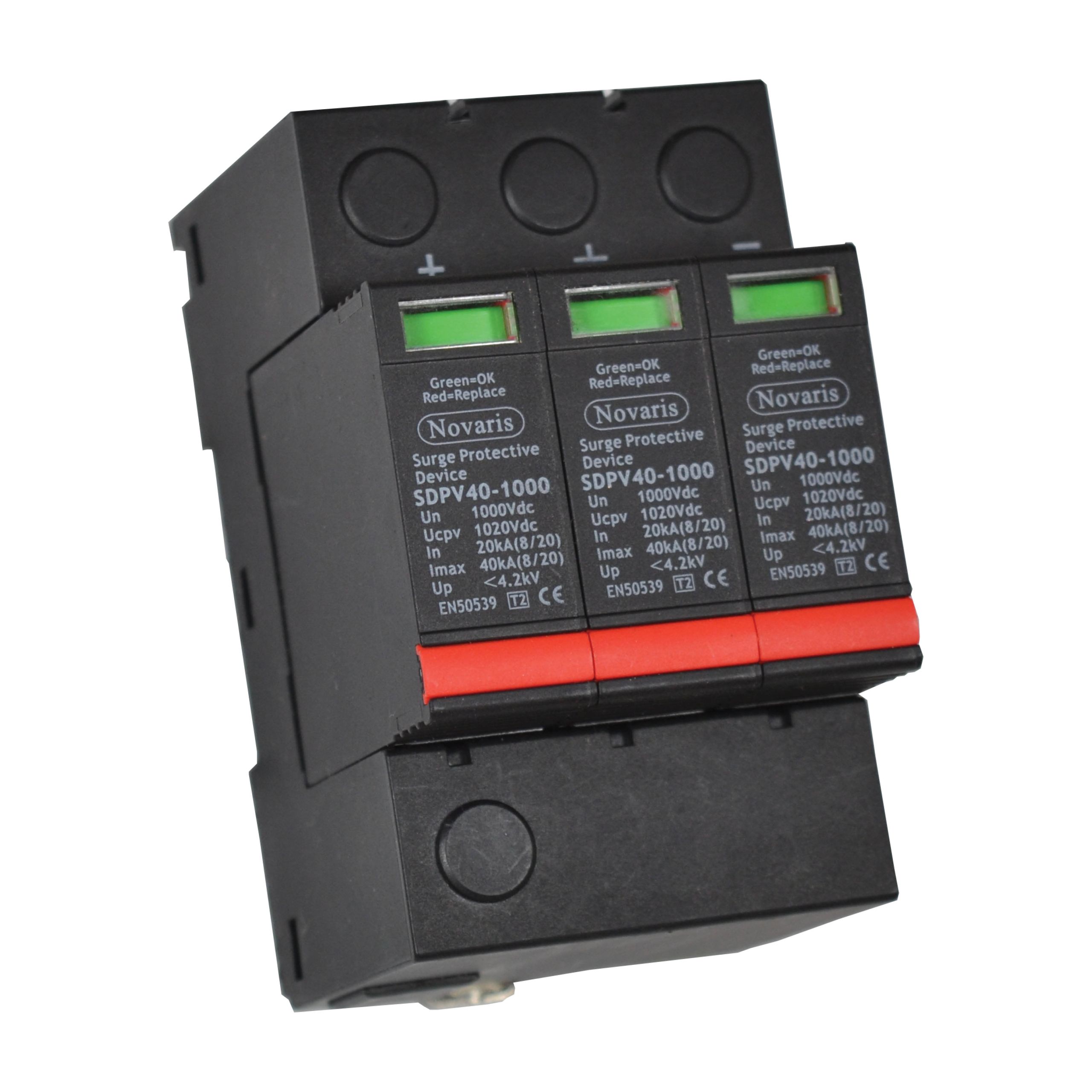 Surge Protection Device 40kA 2 Pole 1000VDC Nominal - PV Connections