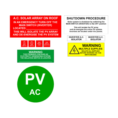 Durable Solar Label Kits | Free Delivery Over $500