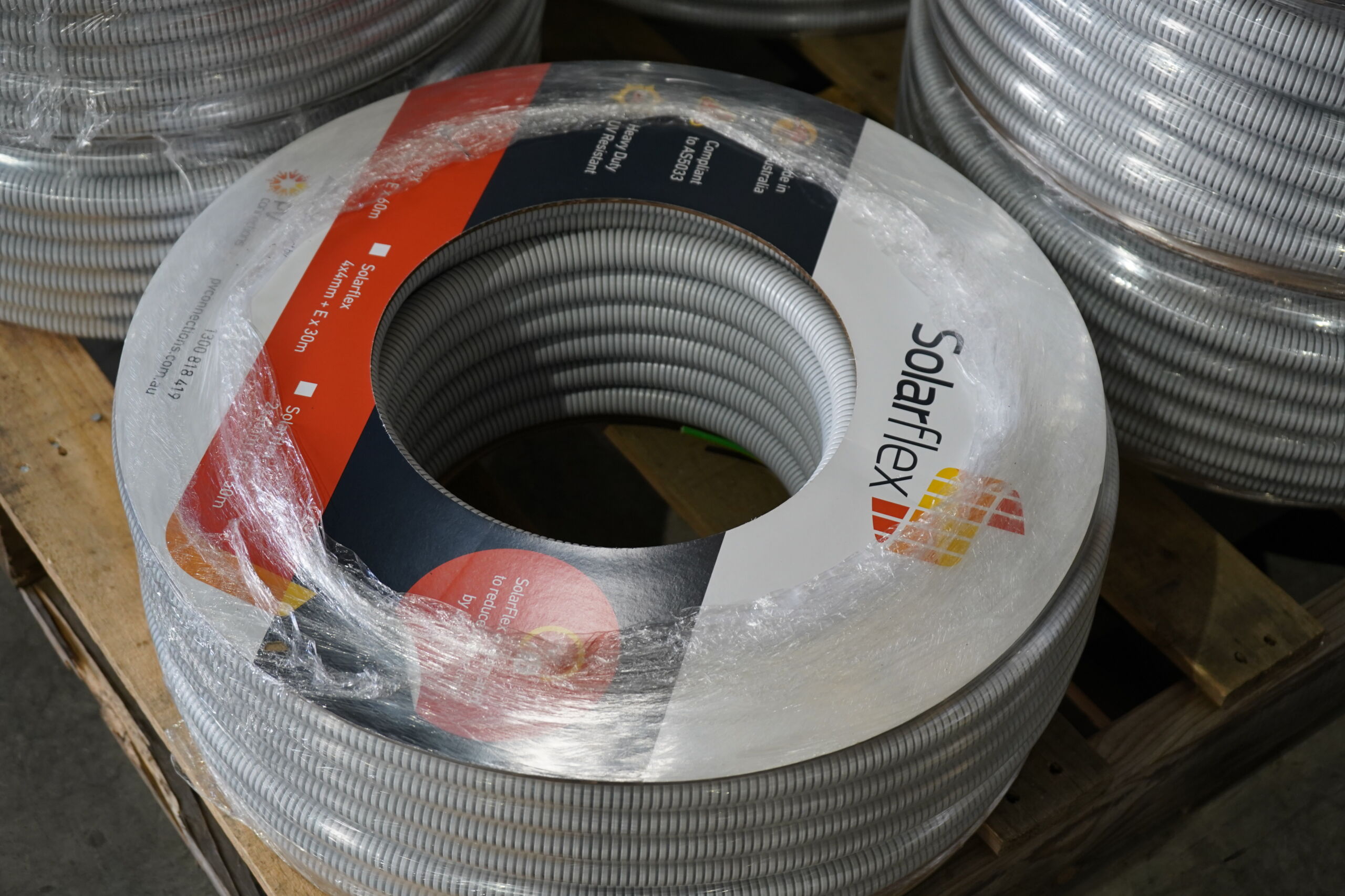 Solarflex 25mm HD UV Pre-wired Conduit 4 X 4mm +E (60mt)